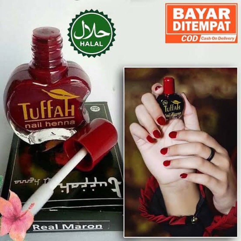 Jual tuffa nail henna original | ecer tuffa warna real maroon| tuffa ...