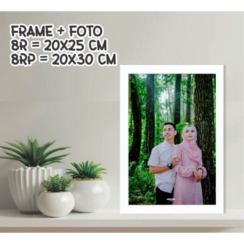Jual CETAK FOTO + BINGKAI / FRAME KACA 8r dan 8rp | Shopee Indonesia