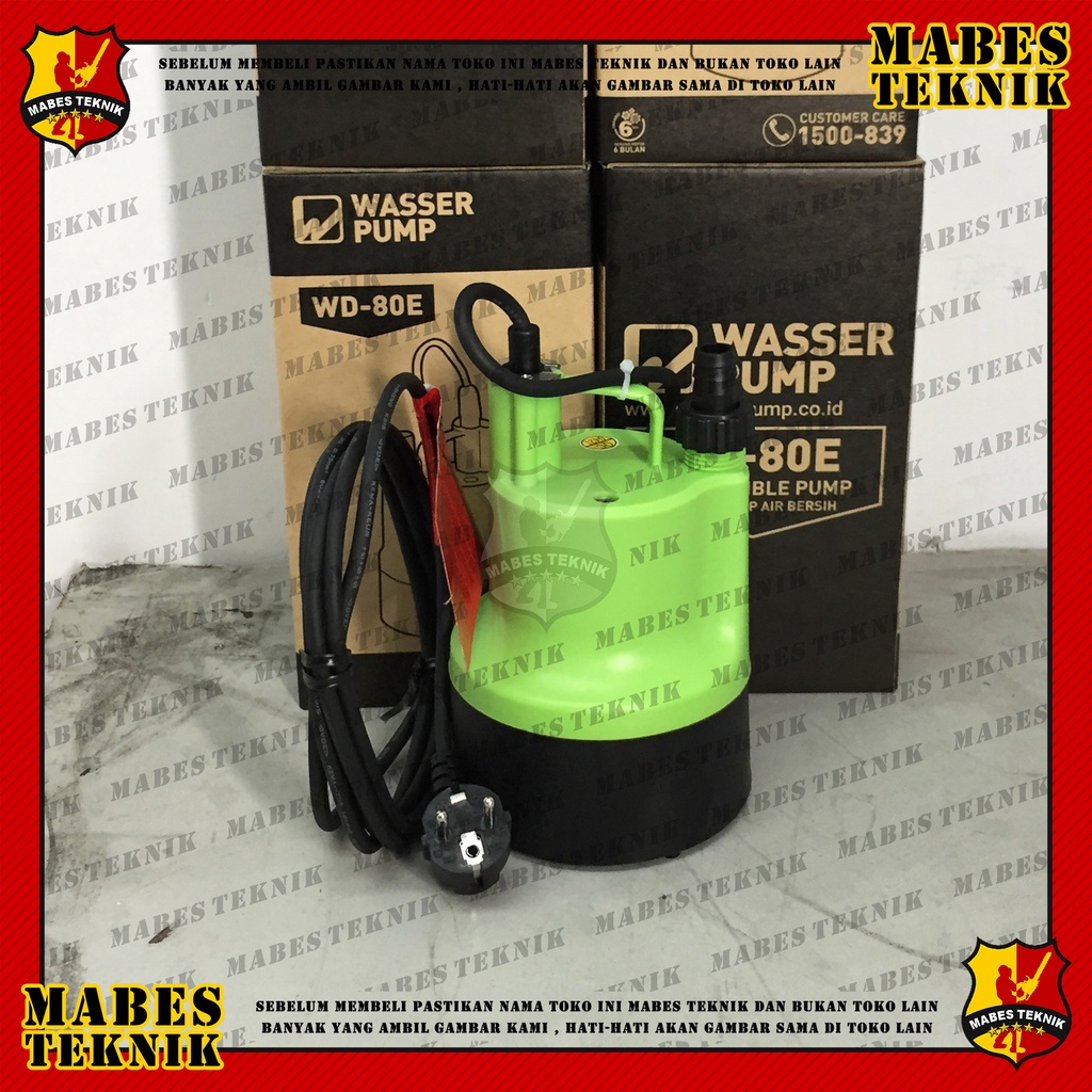 Jual WASSER WD 80 E / WD80E - POMPA CELUP AIR KOLAM IKAN / SIRKULASI ...