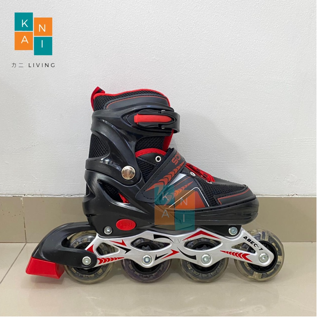 Jual Sepatu roda lampu Inline Skate Bajaj Sofiya power Ban Karet Sepatu ...