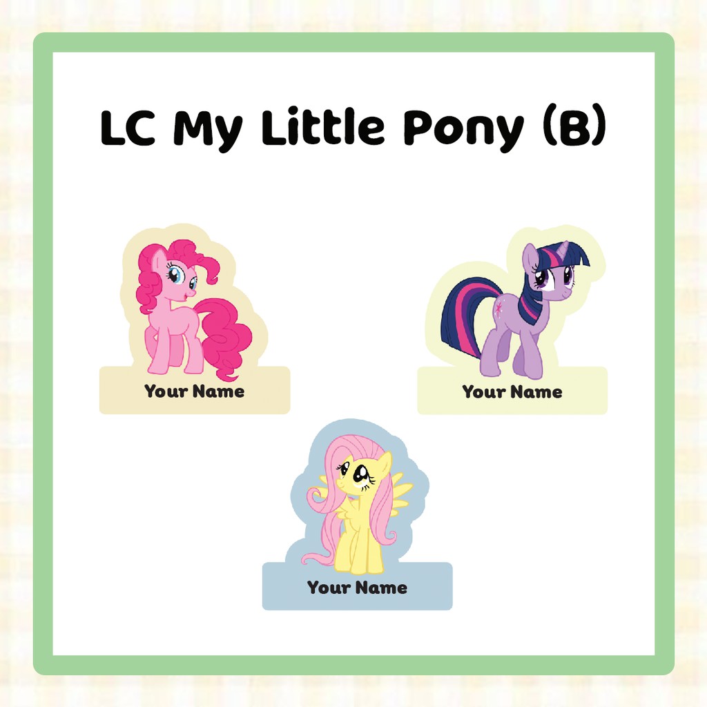 Jual [Stiker Label Nama] LC My Little Pony (Set B) | Shopee Indonesia