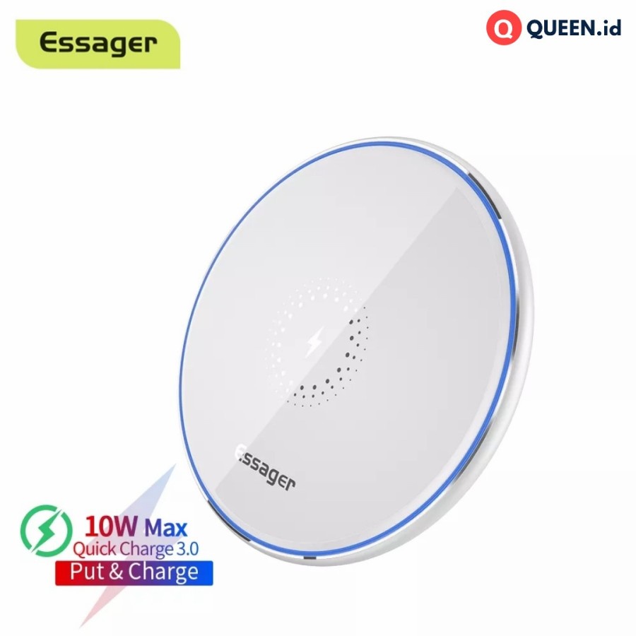 Jual Essager Qi Wireless Charging Pad Charger 10W Fast Charging ...