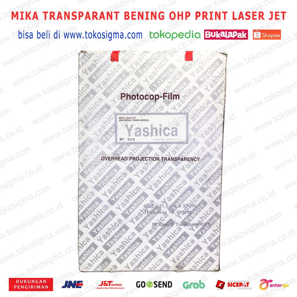 Jual TRANSPARANSI FILM MIKA folio F4 PRINTABLE PRINTER LASER BUBUK ...