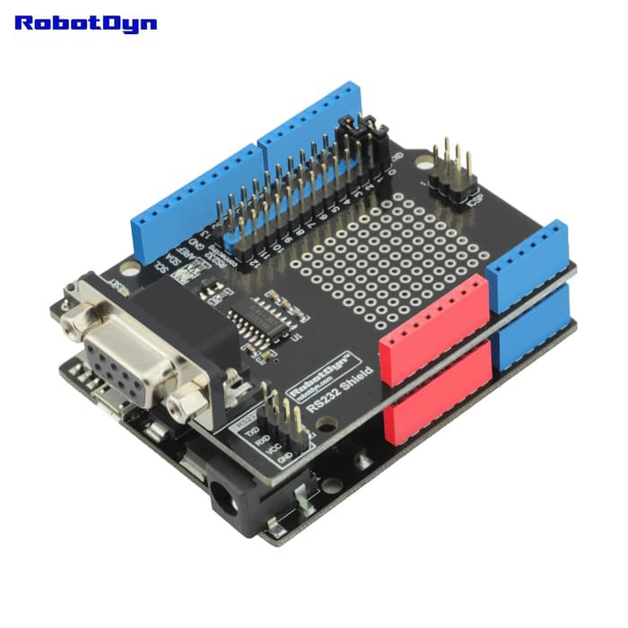 Jual Robotdyn RS232 Shield for Arduino Uno Mega MAX232 Serial Protoshield | Shopee Indonesia