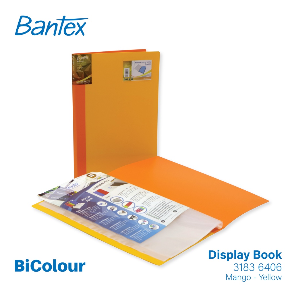 Jual Bantex Bicolour PP Display Book FC 20 Pocket #3183/Map Plastik ...