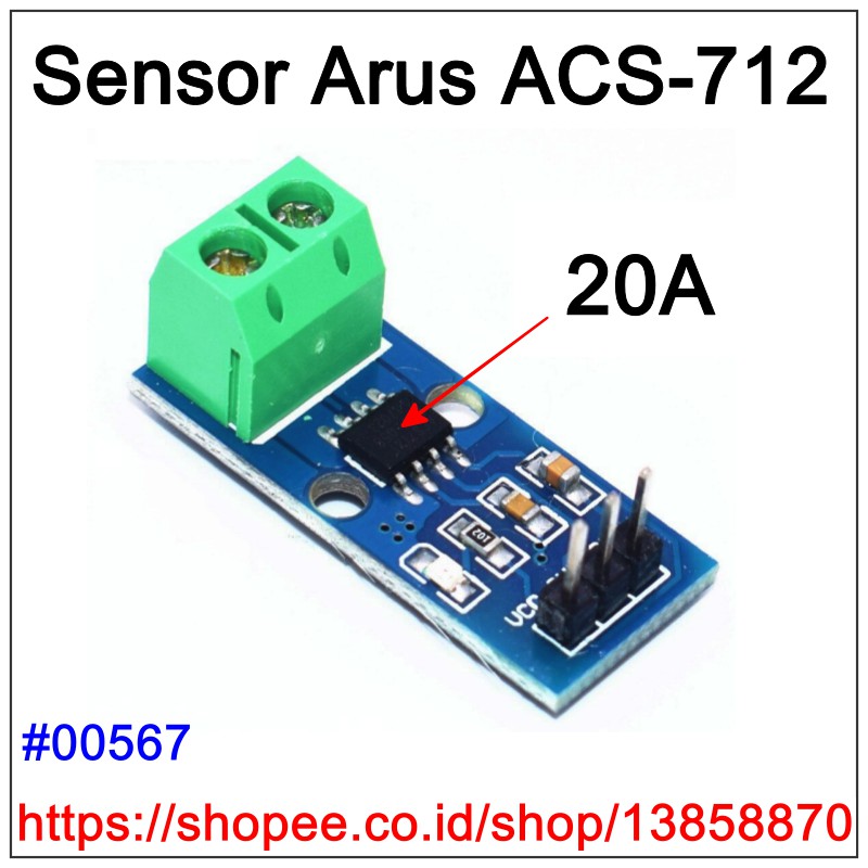 Jual ACS712-20 Hall Effect Current Sensor Arus 20A | Shopee Indonesia