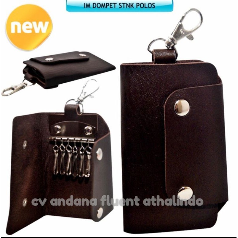 Jual dompet STNK mobil motor 6 in 1 model kulit gantungan kunci dompet ...
