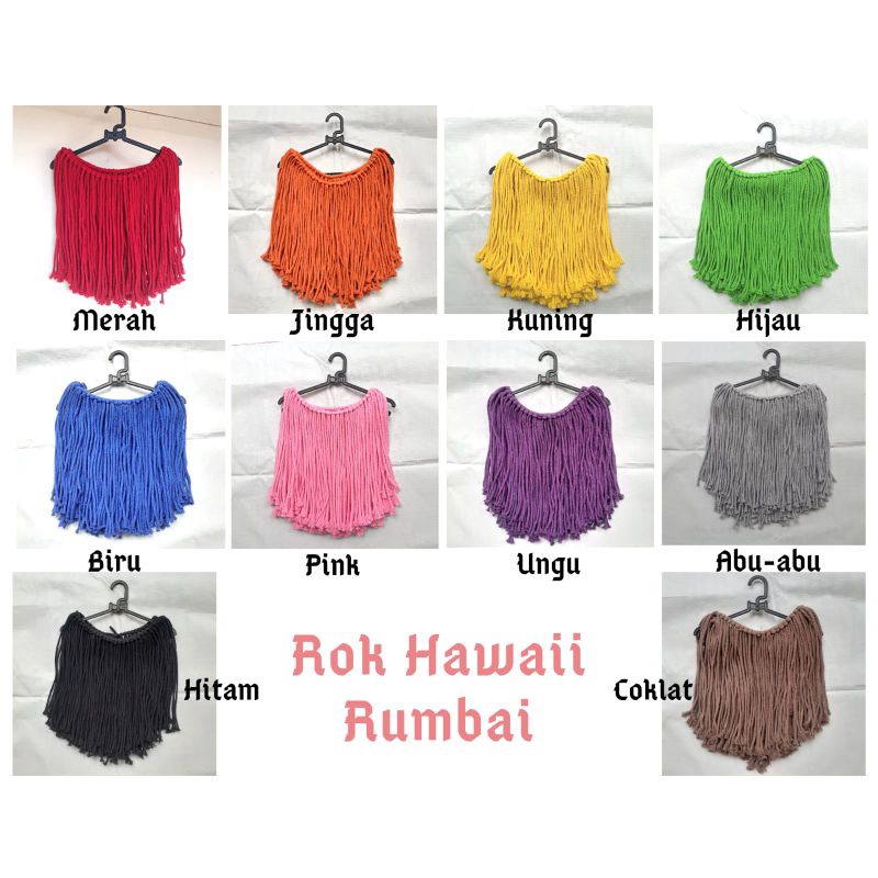 Jual ROK RUMBAI WARNA/ROK HAWAI ADAT PAPUA 50CM | Shopee Indonesia