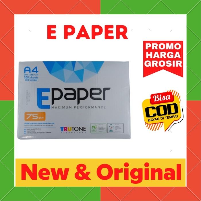 Jual Kertas Hvs A4 75 Gram E Paper Utk Alat Print Fotocopy Kertas