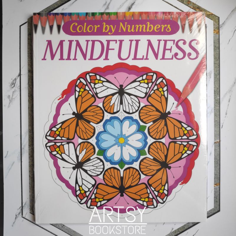 Jual COLOR BY NUMBER MINDFULNESS - Adult Colouring Book IMPORT | Shopee ...