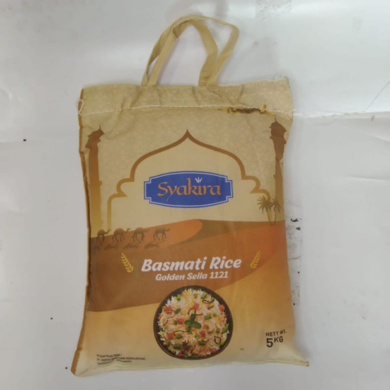 Jual beras basmati 5kg premium golden sella syakira beras panjang arab ...