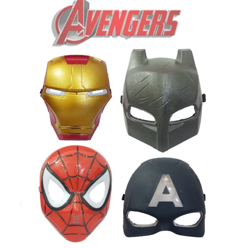 Jual Mainan Topeng Avenger Nyala Spiderman Iron Man Captain America ...