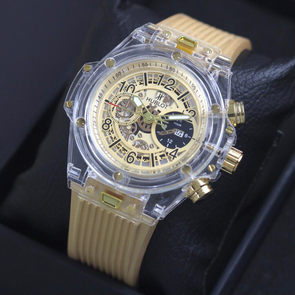 Jual BARU!! jam tangan pria transparan model analog fashion tampilan ...