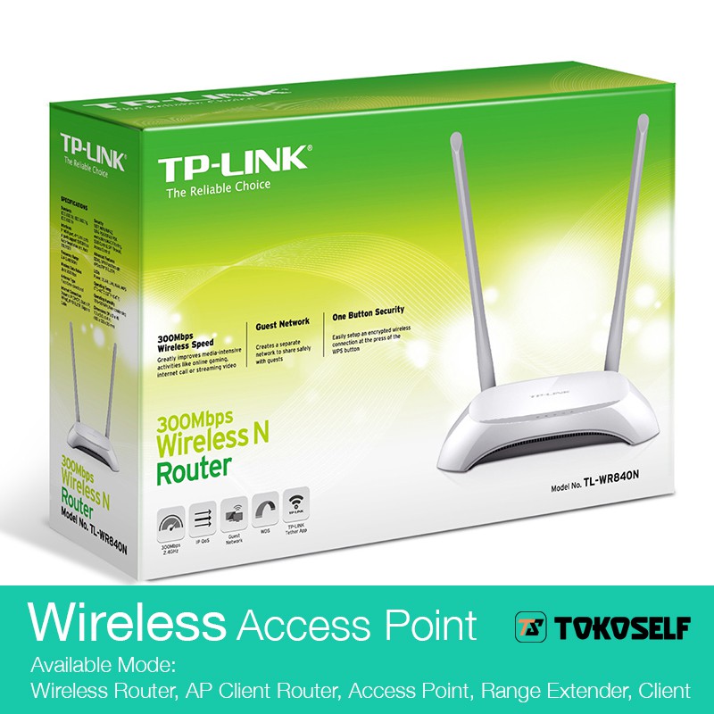 Jual TP-LINK TL-WR840N Bisa WISP Dan Mode Client Penguat Sinyal Wifi ...