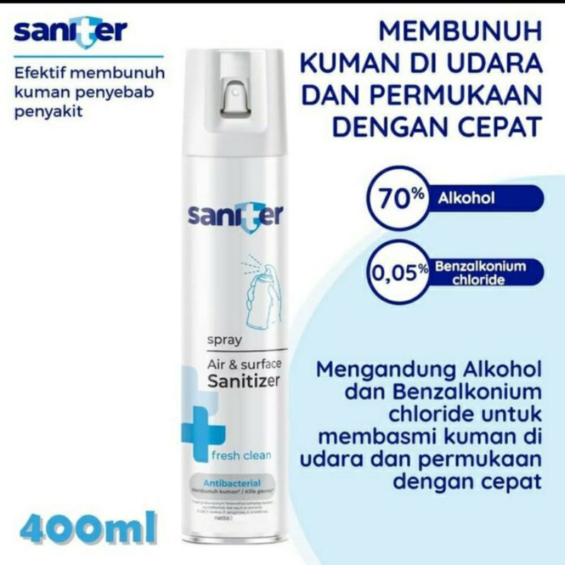 Jual Saniter Spray Disinfectant 400 ml | Shopee Indonesia