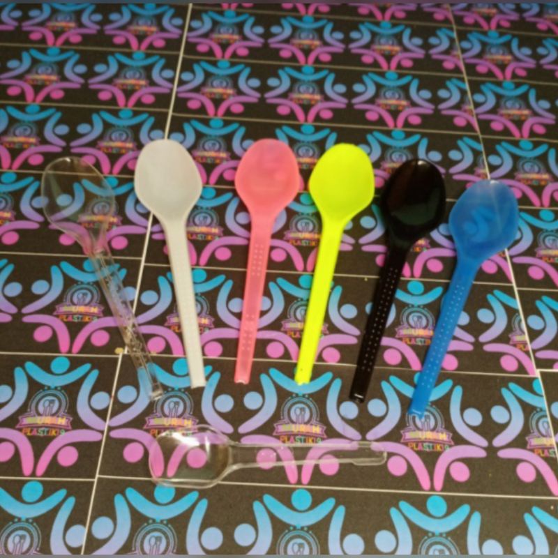 Jual Sendok Plastik Teh Pudding Jely Cake Es Krim Agar STG STB Bening ...