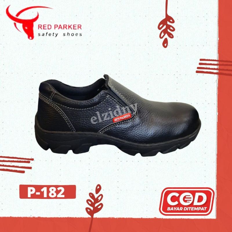 Jual Sepatu safety Red Parker P182 Sefti Septi proyek model selop ...