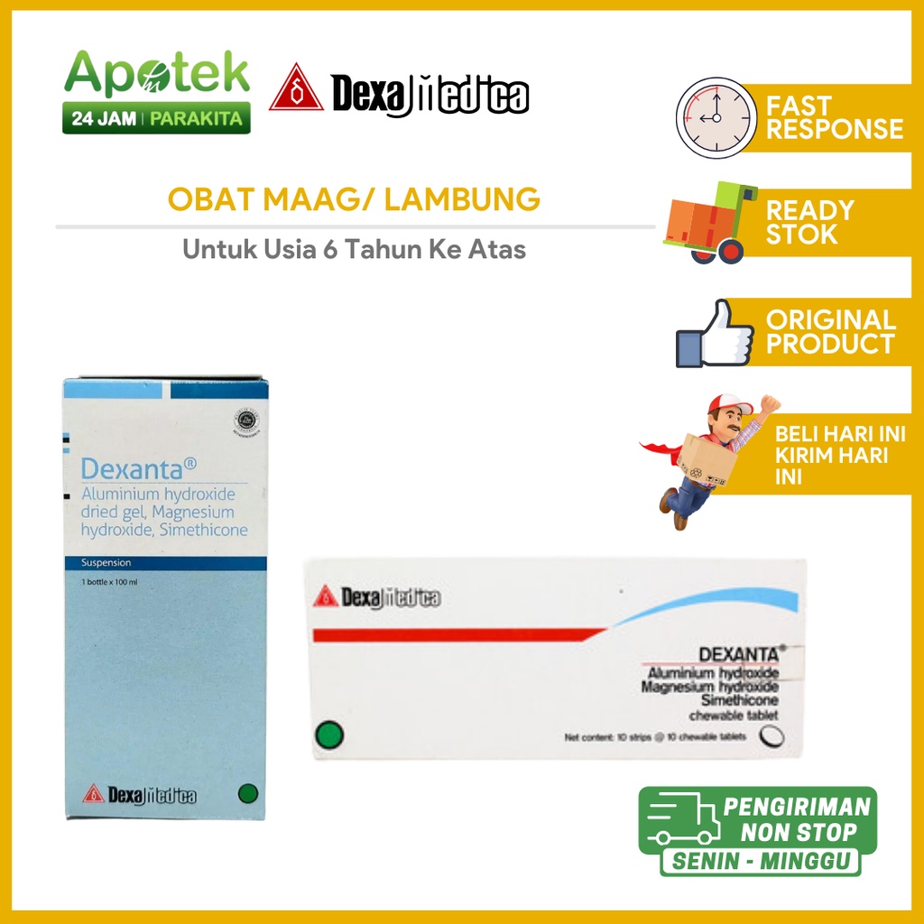 Jual Dexanta Obat Maag dan Lambung Sirup/ Tablet Suspensi | Shopee ...