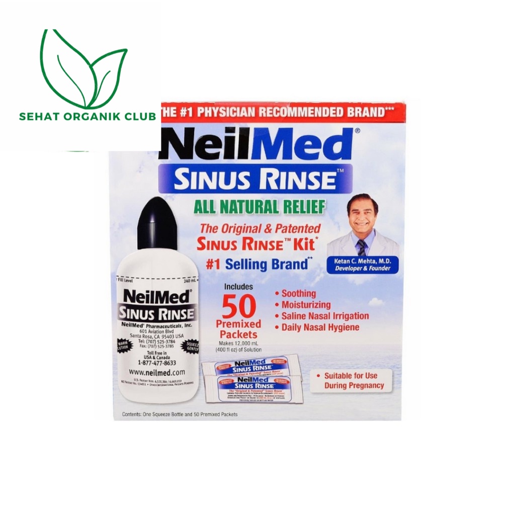 Jual Neilmed Sinus Rinse Packs Premix 100 pc; 50 pc; NeilMed Squeezie ...