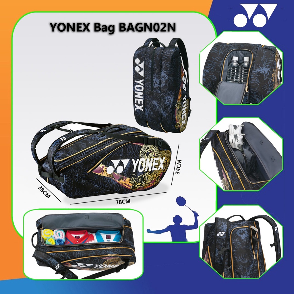 Jual YONEX TAS BAGN02N NAOMI DRAGON T9 TAS RAKET BADMINTON ORIGINAL ...