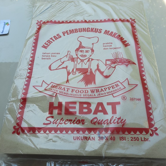 Jual Kertas Nasi Pembungkus Makanan 1 Pack 250 Lembar | Shopee Indonesia