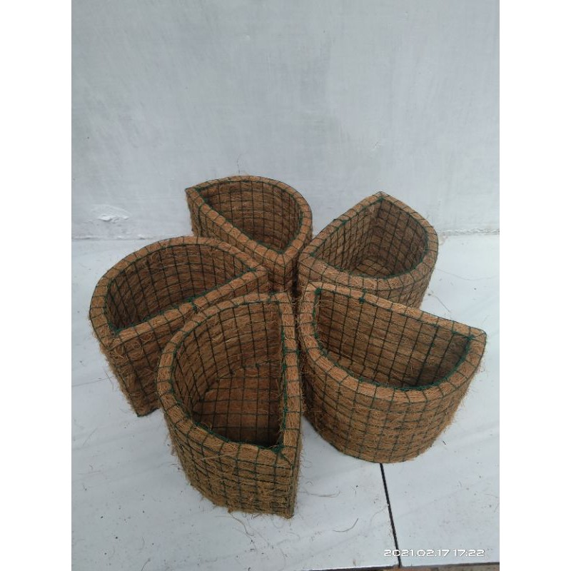 Jual pot bunga pot serabut kelapa pot dinding(16x12cm | Shopee Indonesia