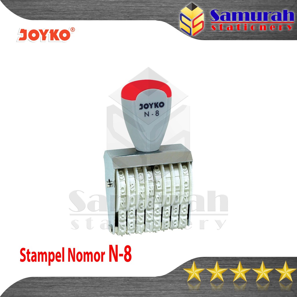 Jual Stampel Angka Joyko N-8 / Stamp Number N 8 Digit / Stempel Nomor ...