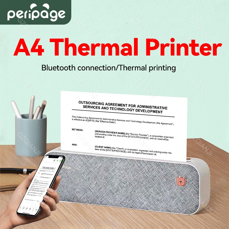 Jual PRINTER PERIPAGE A4 Mini Portable Thermal Bluetooth USB 210mm / 2" (58mm) / 3"( 77mm) / 4 ...