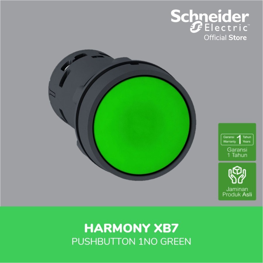 Jual SCHNEIDER Electric XB7 Push Button 1NO Hijau - XB7NA31 | Shopee ...