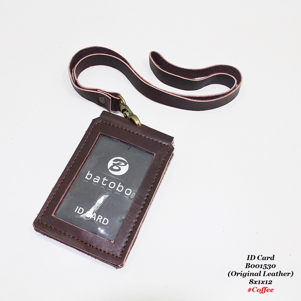 Jual ID Card Holder mewah Kulit Asli Model Gantung Name Tag B001530 ...