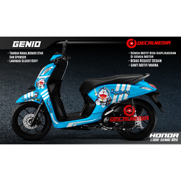 Jual Decal Motor Genio Decal Stiker Genio Custom Stiker Genio Sticker ...