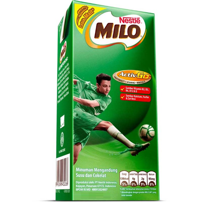 Jual Susu Milo 180 ml Kotak Coklat ACTIVE GO UHT (1 dus isi 36) | Shopee Indonesia