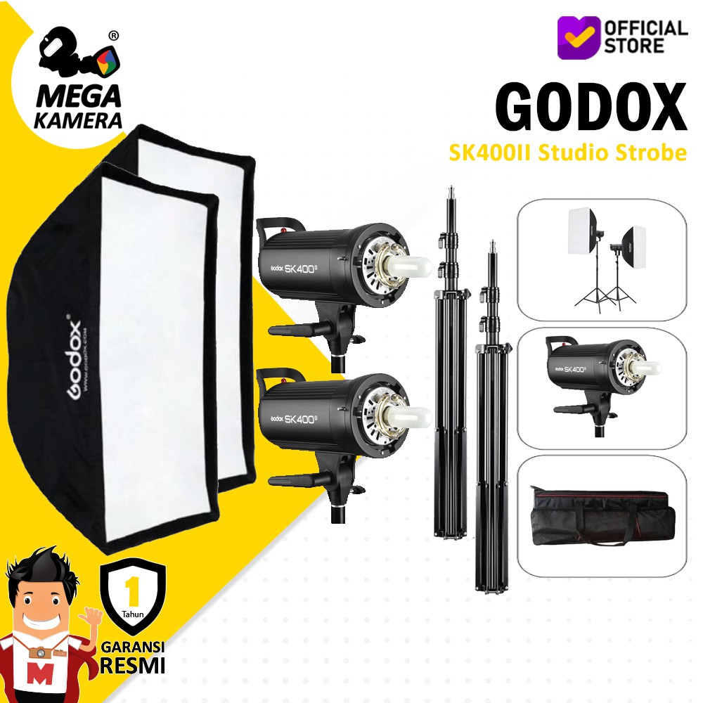 Jual Paket Godox Studio Kit Flash SK 400 II Strobe - SoftBox Light ...