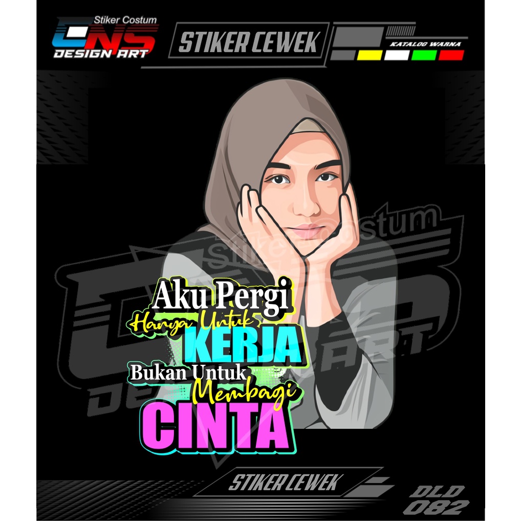 Jual Stiker decal motor - sticker mobil variasi cewek keren - Sticker ...