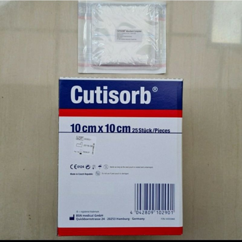 Jual Cutisorb 10x10cm Compress Luka Steril Absorbent 10cm x 10 cm BSN ...