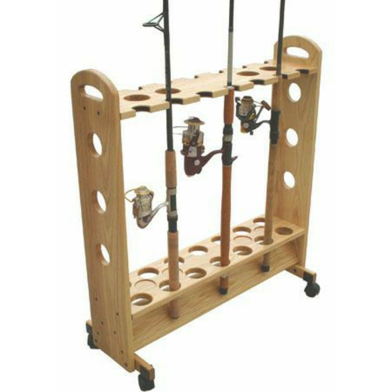 Jual Rak Pancing Kayu Isi 23 Slot Rak Payung Rak Bendera Rak Tongkat ...