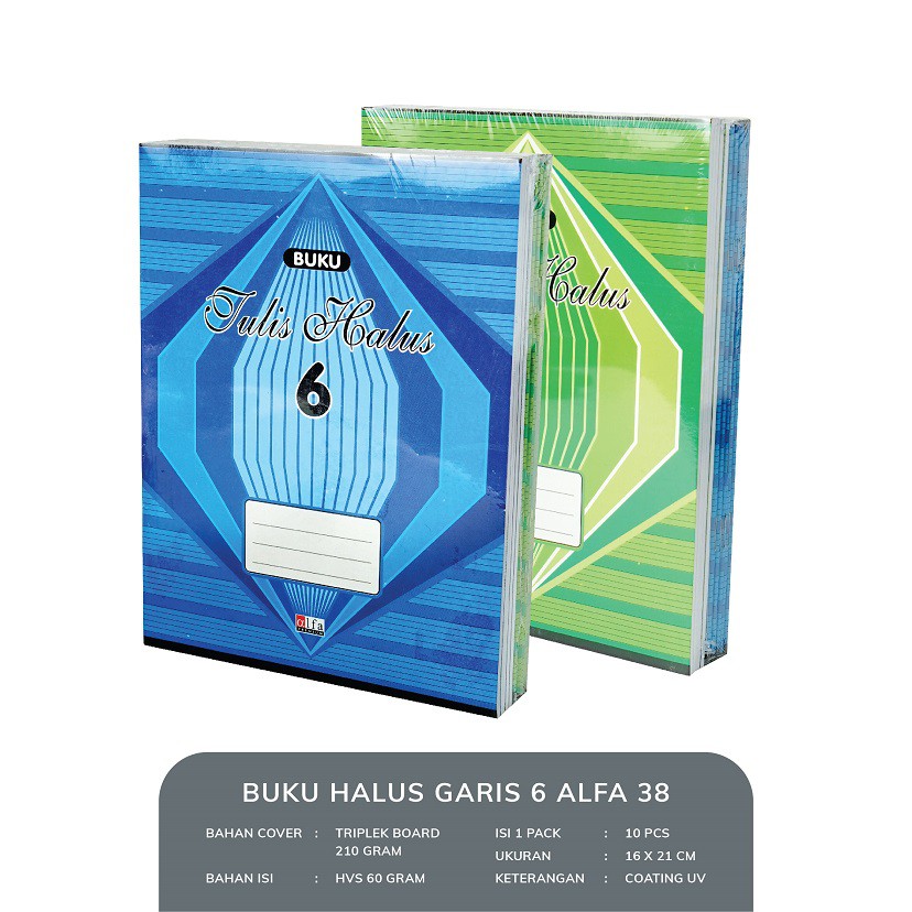 Jual Buku Tulis Halus Garis 6 Alfa Premium | Shopee Indonesia