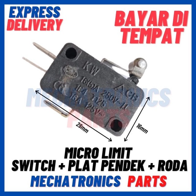 Jual [SWI-9091] MICRO LIMIT SWITCH + PLAT PENDEK + RODA | Shopee Indonesia