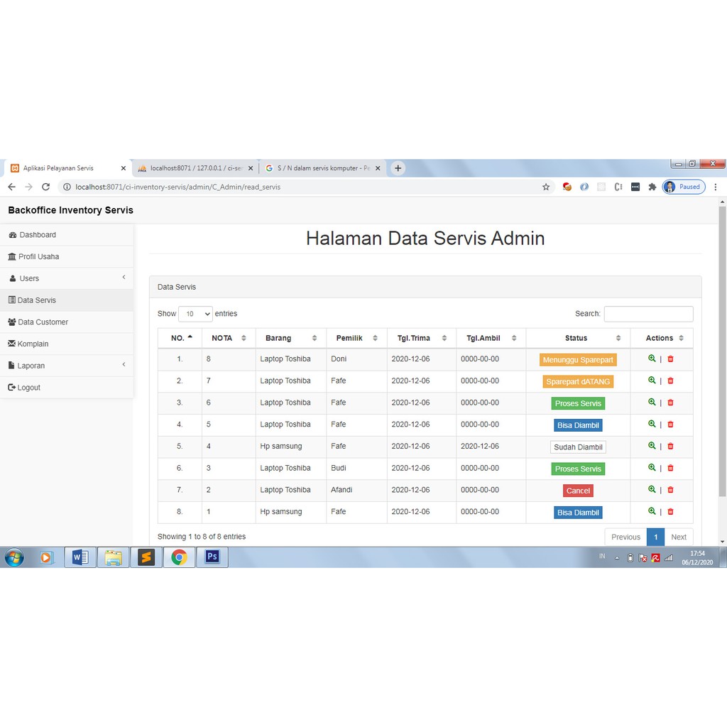 Jual Aplikasi Pelayanan Manajemen Servis Hp dan Komputer Multi User ...