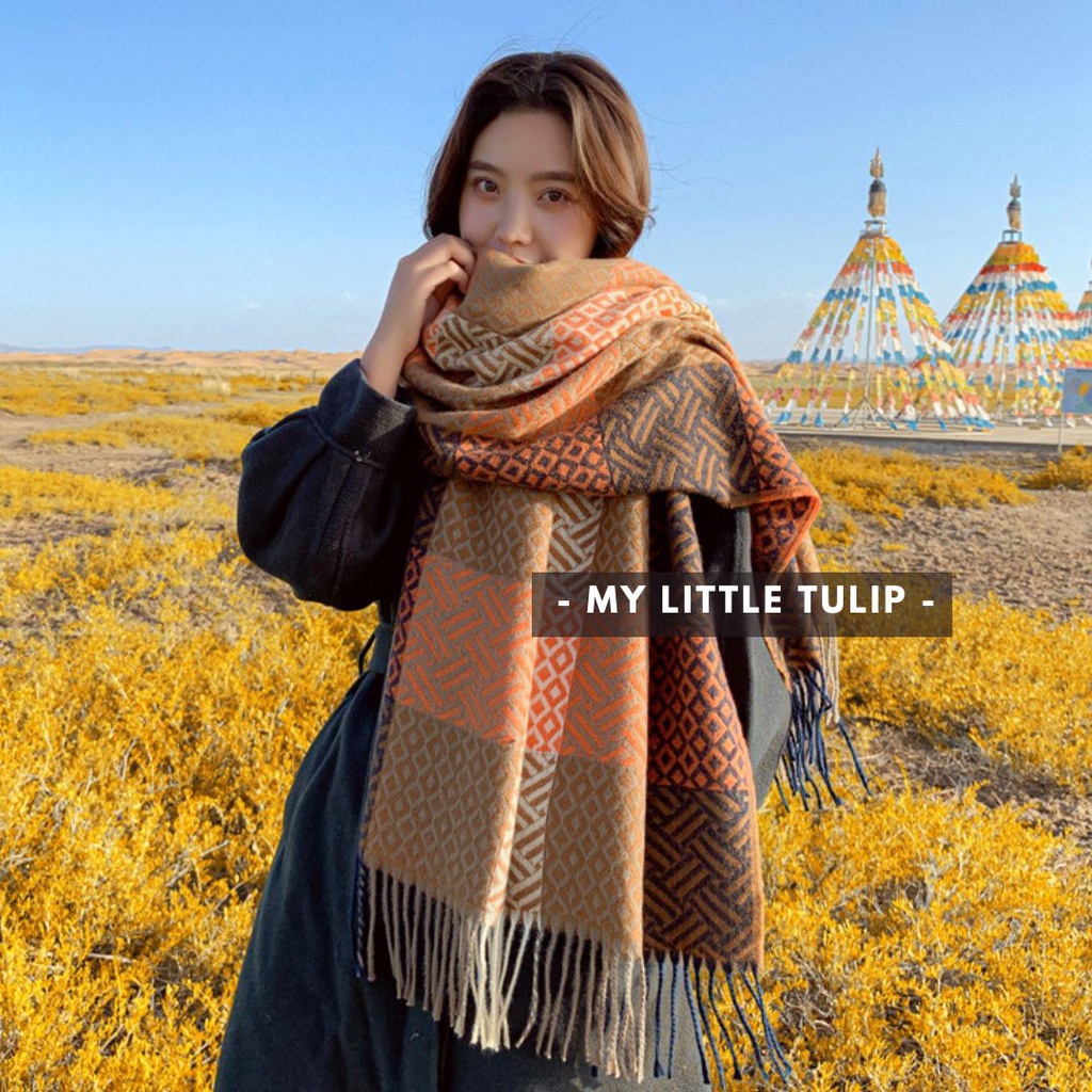 Jual Syal Cashmere Tebal / Shawl Winter Cashmere / Syal Gradasi Keren ...