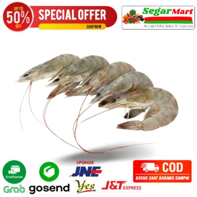 Jual udang vaname/vanami/peci seafood segarmart bandung | Shopee Indonesia