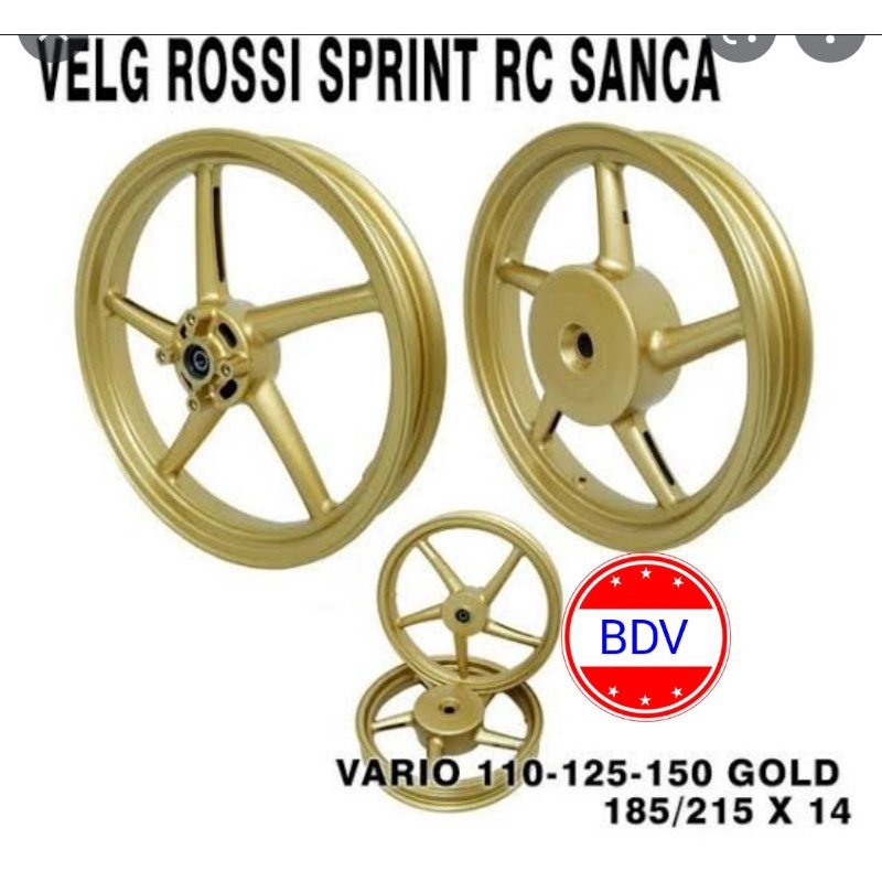 Jual Velg Racing V Rossi P5 SANCA Copy RCB Vario 125, Vario 150 Gold ...