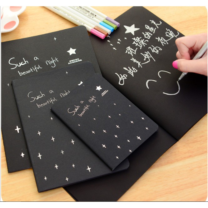 Jual BUKU HITAM / Black Paper / Buku Kertas Hitam Polos / Black Scrap ...