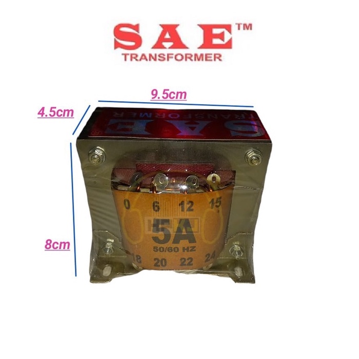 Jual TRAVO SAE 5 A 24V travo 5 amper engkel SAE 5A-24V ( NON CT ) | Shopee Indonesia