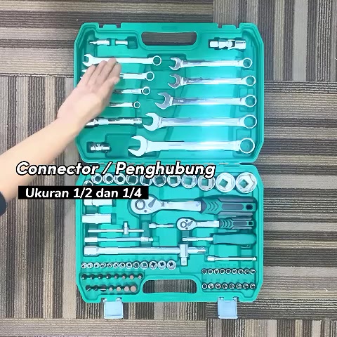 Jual ISKU Tool Kit Set 82pcs Kunci Shock Set Termasuk Kunci Ring Pas ...