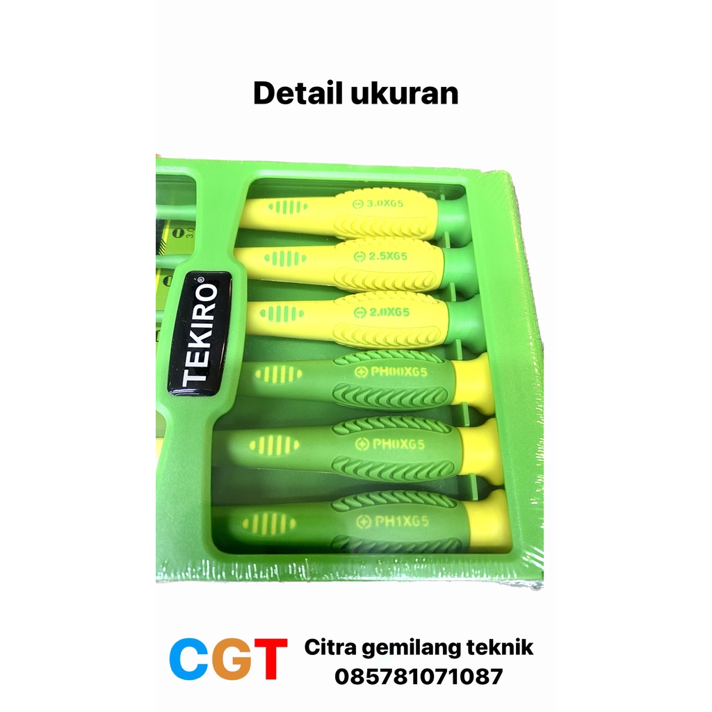 Jual Tekiro insulation precision screwdriver set 6 pcs/ obeng listrik ...