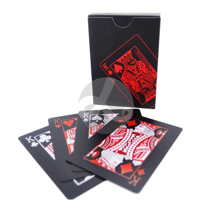 Jual Permainan Kartu Remi Waterproof Black Card Game Tahan Air | Shopee ...