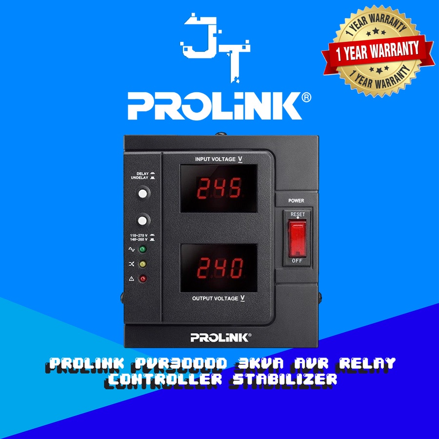 Jual Prolink PVR3000D 3000VA AVR Relay Controller Stabilizer | Shopee ...