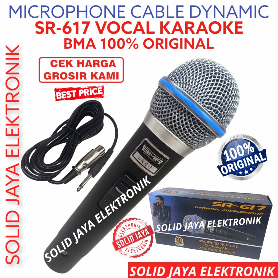 Jual MIC MICROPHONE BMA SR617 PROFESIONAL DYNAMIC MIK SR-617 SR 617 KARAOKE VOKAL VOCAL S6-617 ...