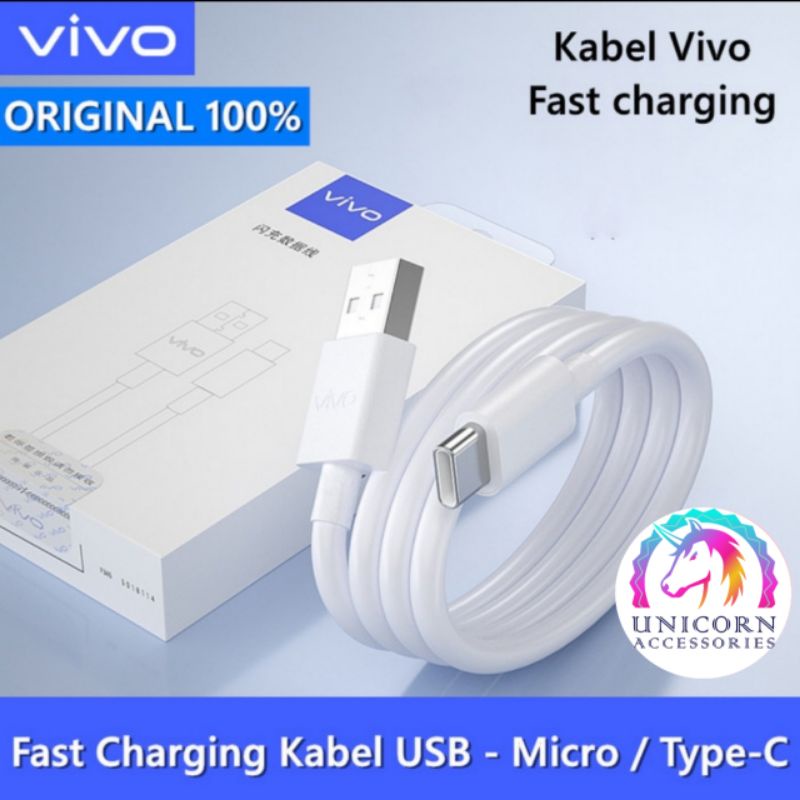 Jual Kabel Data Vivo Cable 2A USB Type C Micro Casan Fast Charging ...